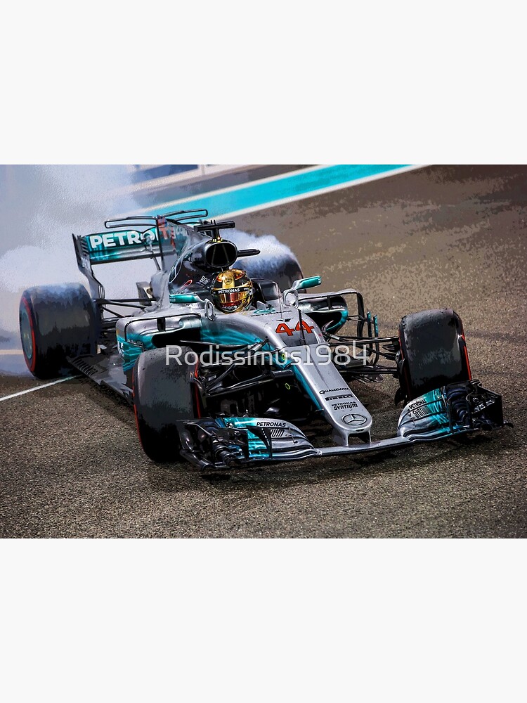 "Lewis Hamilton celebrating his 2017 WDC world championship title doing ...