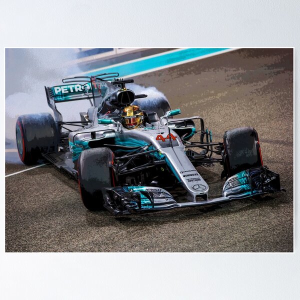 "Lewis Hamilton celebrating his 2017 WDC world championship title doing ...