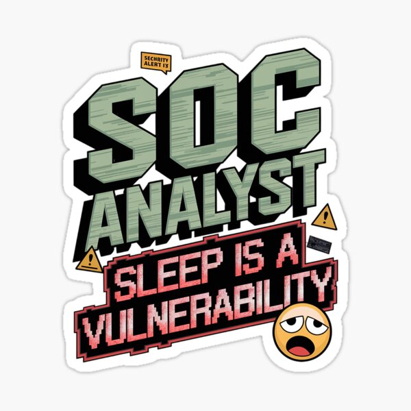 "SOC Analyst Sleep Is a Vulnerability Cybersecurity Art Meme Design ...