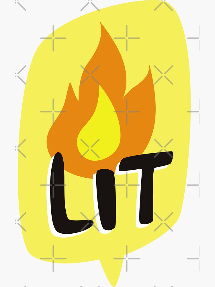 "Lit fire sticker" Sticker for Sale by bainermarket | Redbubble
