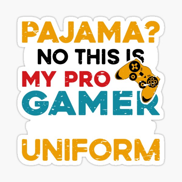 "Funny Gamer Uniform Retro Gamer Art" Sticker for Sale by Back2Collage ...