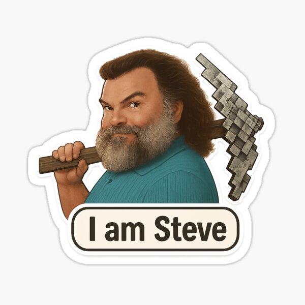 "Steve Minecraft Movie" Sticker for Sale by Rmcouz01 | Redbubble