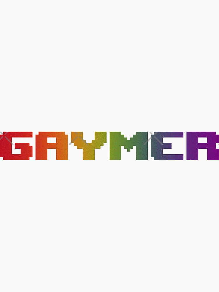 "Old School Gaymer" Sticker for Sale by PikiOllie | Redbubble