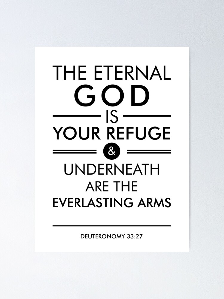 "Deuteronomy 33-27 - Spiritual Wall Art - Bible Verses Art - Minimalist ...
