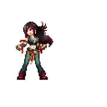 "Tifa Lockhart pixel art " Sticker for Sale by pixiljen | Redbubble