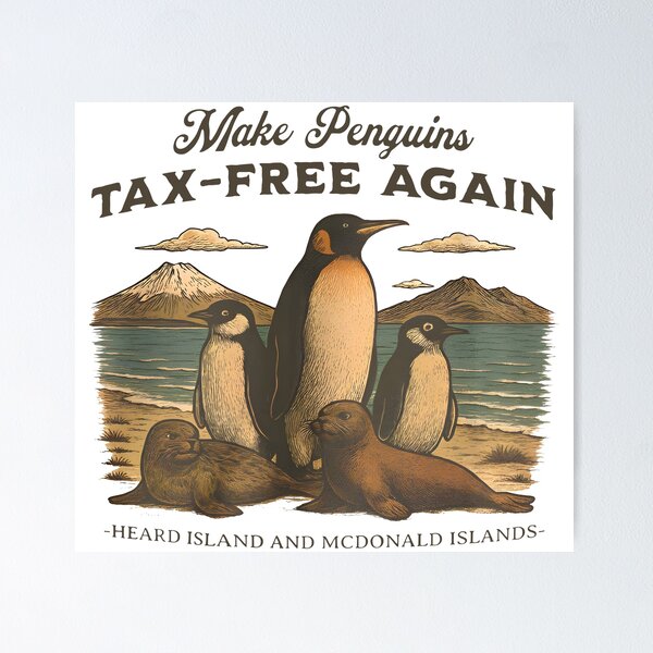 "Make Penguins Tax-Free Again Funny Trump Tariffs Shirt" Poster for ...