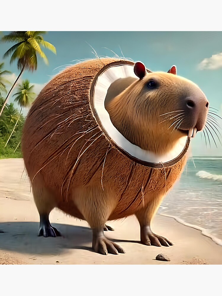 "Italian Brainrot Capybara: Capybarello Cocosini" Sticker for Sale by ...