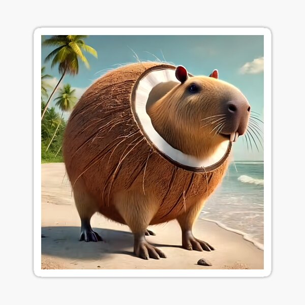 "Italian Brainrot Capybara: Capybarello Cocosini" Sticker for Sale by ...