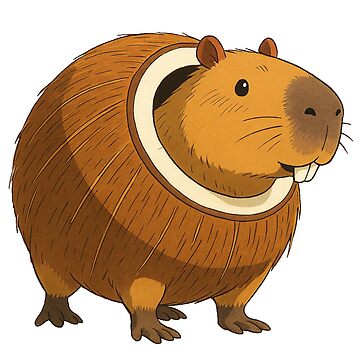 "Italian Brainrot Capybara: Capybarello Cocosini Cartoon " Sticker for ...