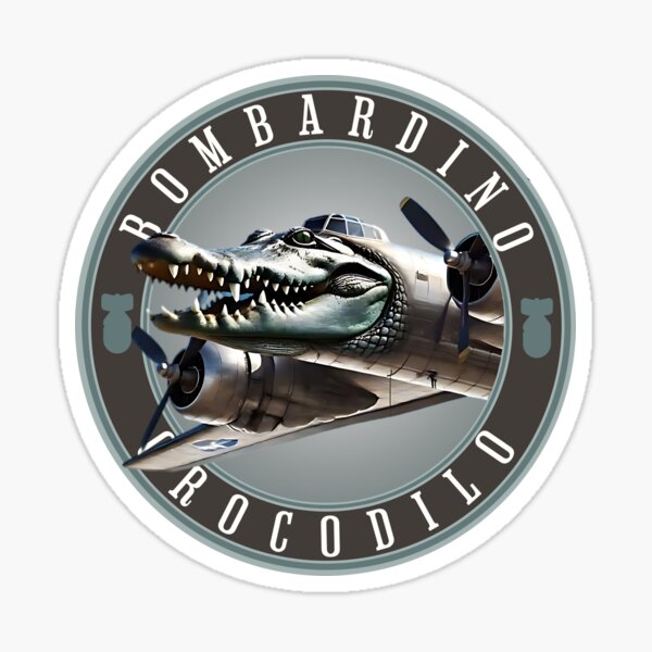 "Bombardino Crocodilo italian brainrot meme" Sticker by LayersDesign ...