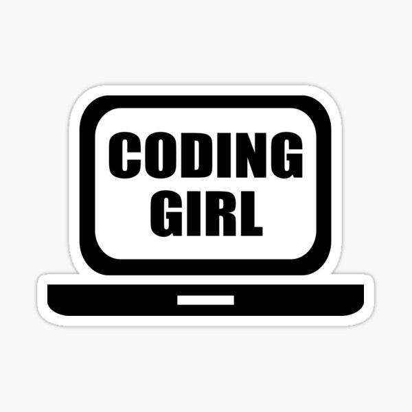 Coding Girl Sticker By Keeponcoding Redbubble 