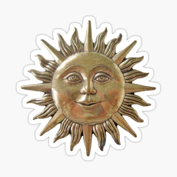 "gold sun" Sticker for Sale by bronte2004 | Redbubble