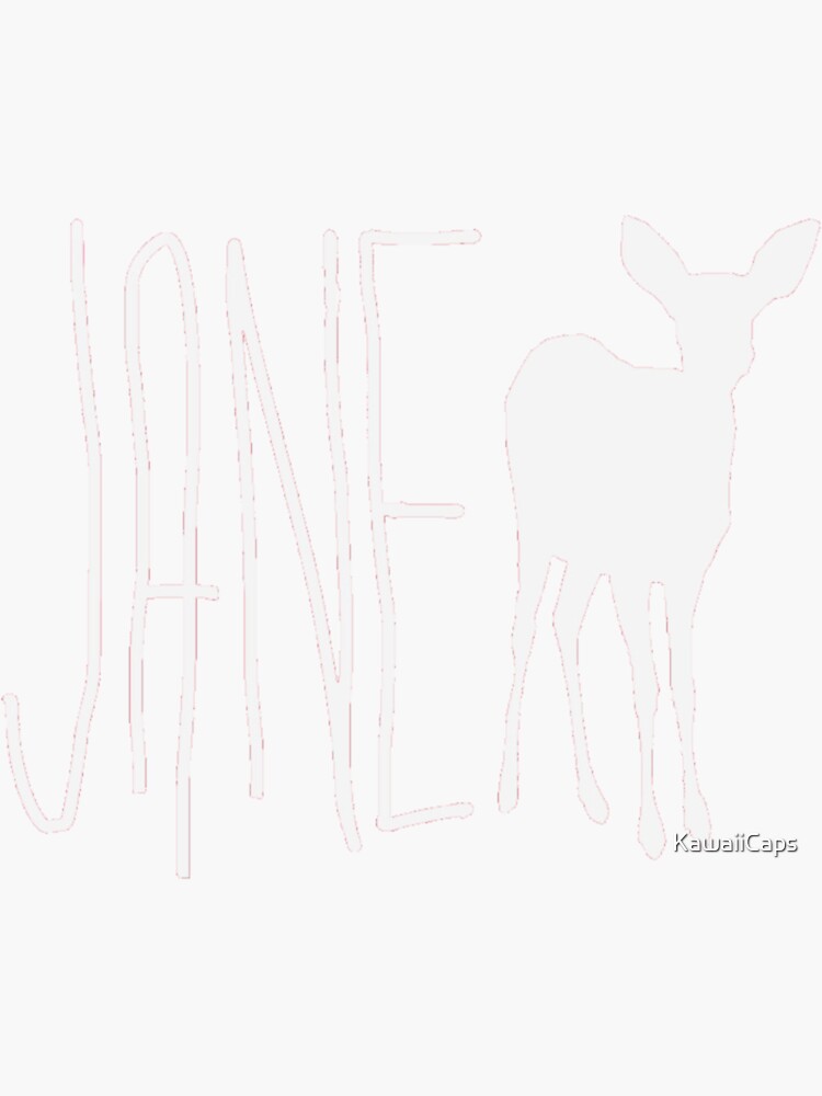 "Jane Doe (White)" Sticker for Sale by KawaiiCaps | Redbubble