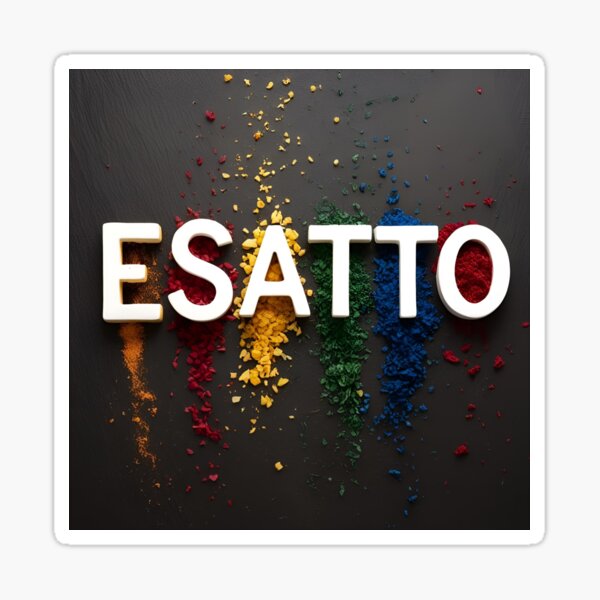 "Esatto state of mind. Colors T-shirt" Sticker for Sale by Mazgen8026 ...
