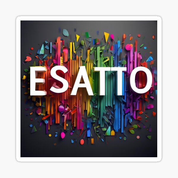 "Esatto state of mind. Maglietta superfiga" Sticker for Sale by ...