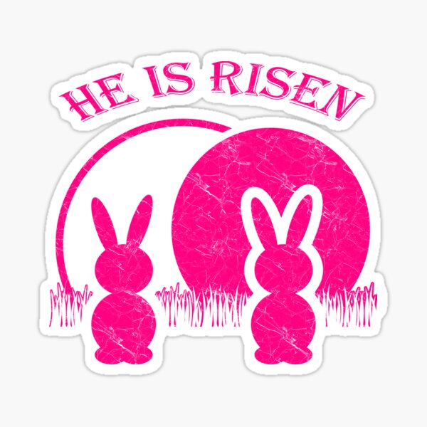 "He Is Risen - Easter Resurrection Art | Minimalist Easter Bunny ...
