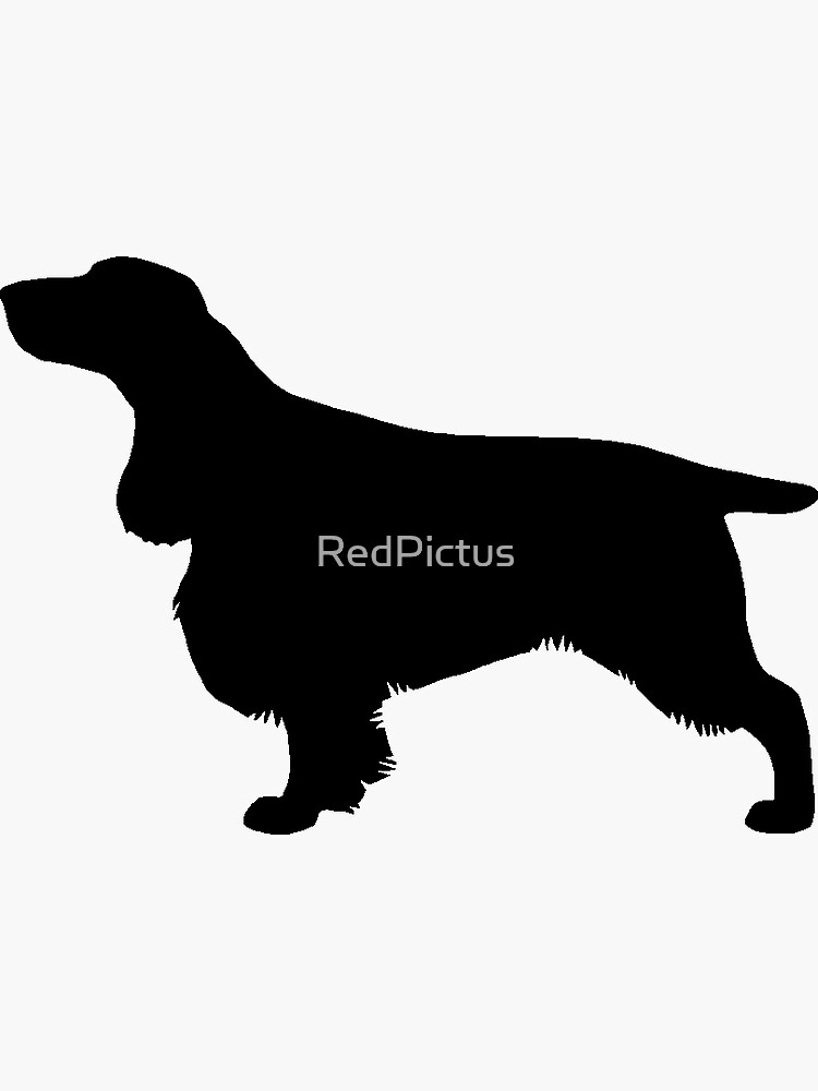 "Field Spaniel (Black Docked)" Sticker for Sale by RedPictus | Redbubble
