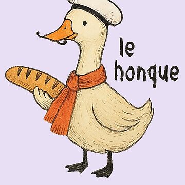 "Le Honque – French Duck Meme with Baguette" Sticker for Sale by ...