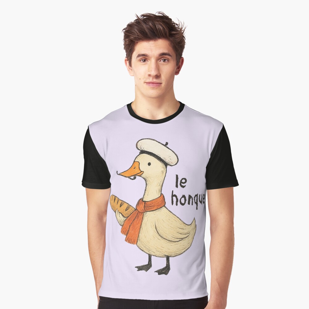 "Le Honque – French Duck Meme with Baguette" Sticker for Sale by ...