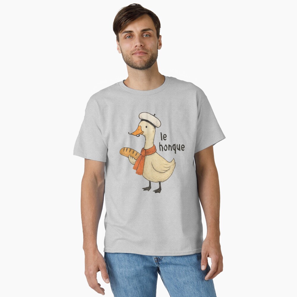 "Le Honque – French Duck Meme with Baguette" Sticker for Sale by ...