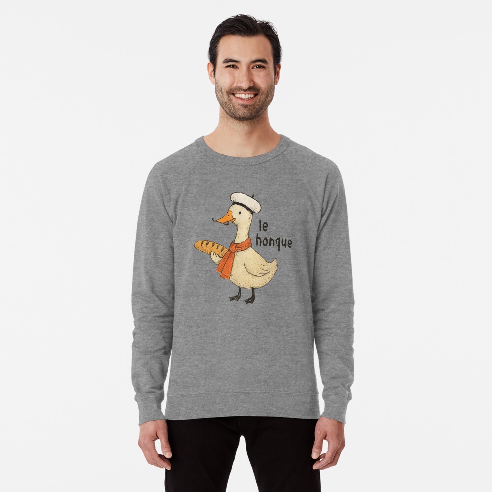 "Le Honque – French Duck Meme with Baguette" Sticker for Sale by ...