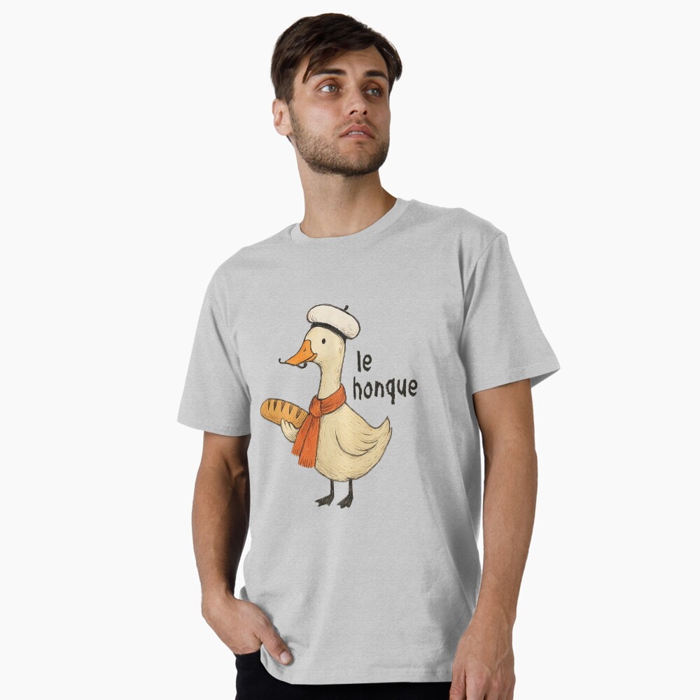 "Le Honque – French Duck Meme with Baguette" Sticker for Sale by ...