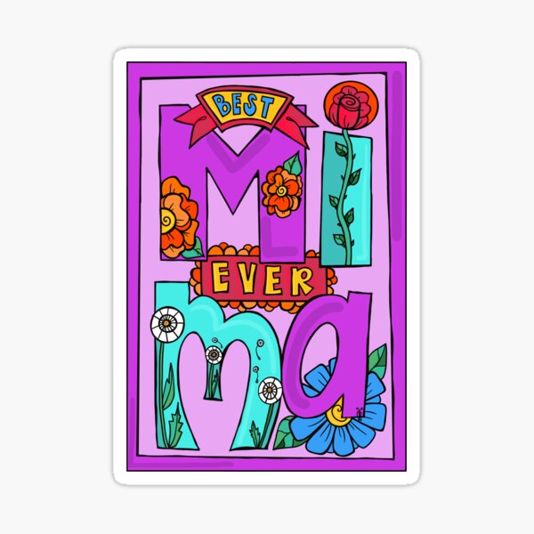 "Mima" Sticker for Sale by DaisyDoodler | Redbubble
