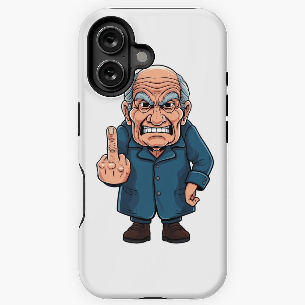 "grandpa middle finger" Sticker by HolaJosephina | Redbubble