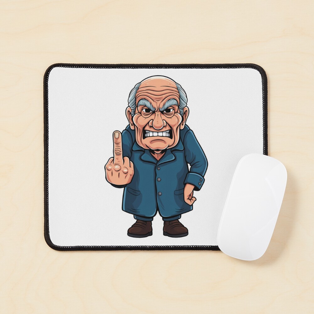 "grandpa middle finger" Sticker by HolaJosephina | Redbubble