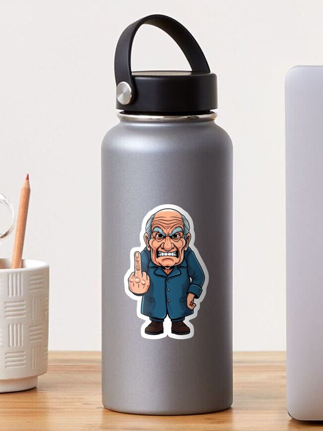 "grandpa middle finger" Sticker by HolaJosephina | Redbubble