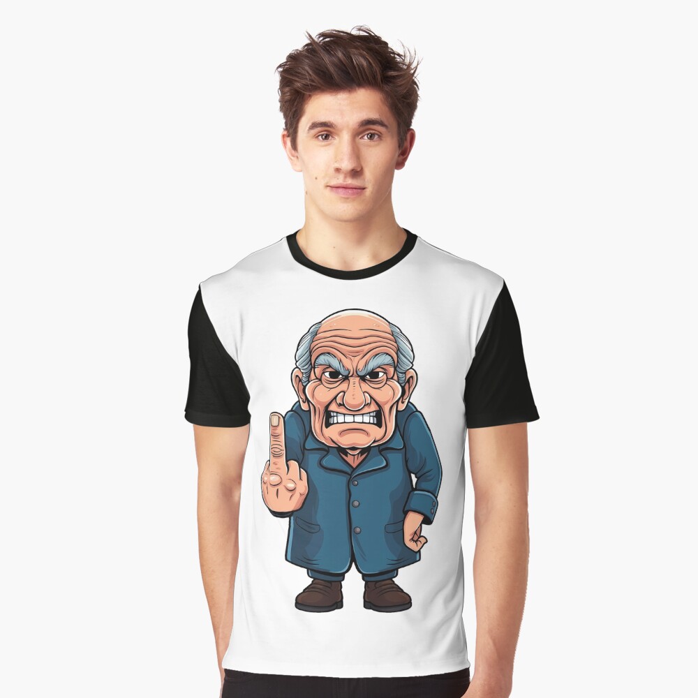 "grandpa middle finger" Sticker by HolaJosephina | Redbubble