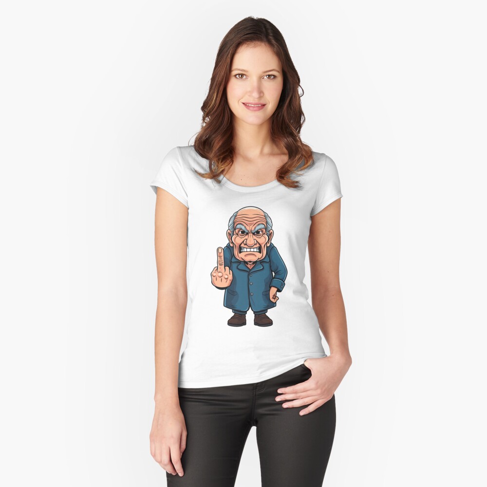 "grandpa middle finger" Sticker by HolaJosephina | Redbubble