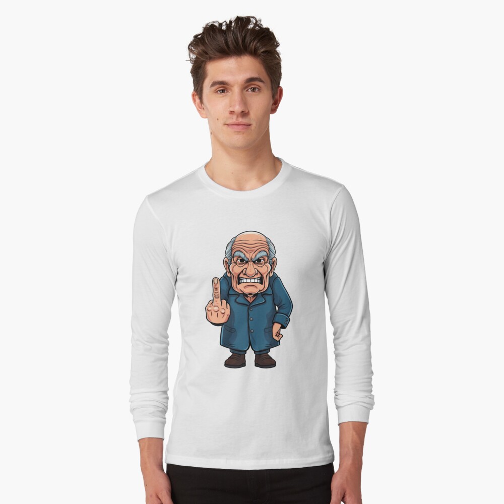 "grandpa middle finger" Sticker by HolaJosephina | Redbubble