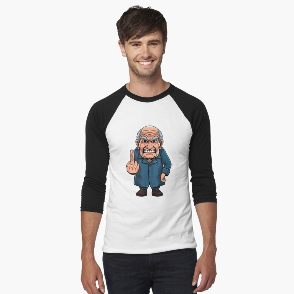 "grandpa middle finger" Sticker by HolaJosephina | Redbubble