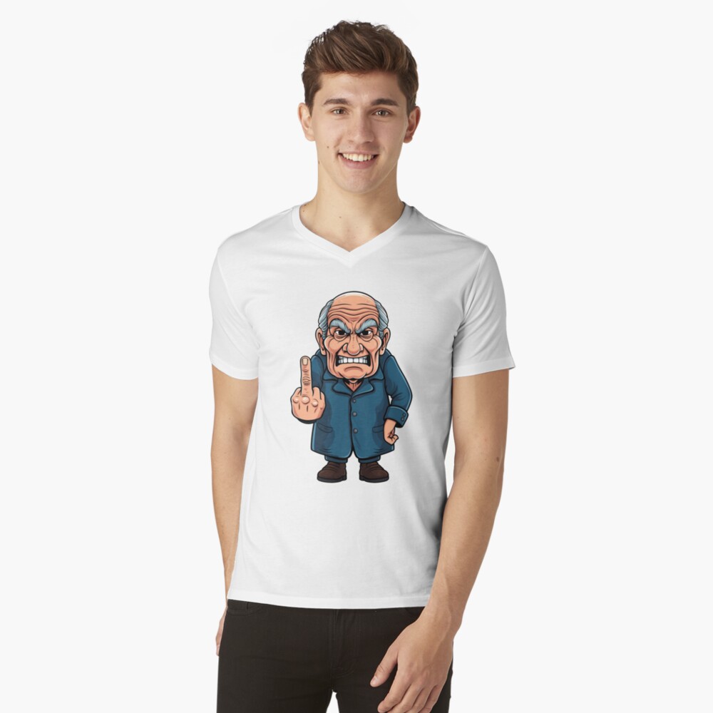 "grandpa middle finger" Sticker by HolaJosephina | Redbubble