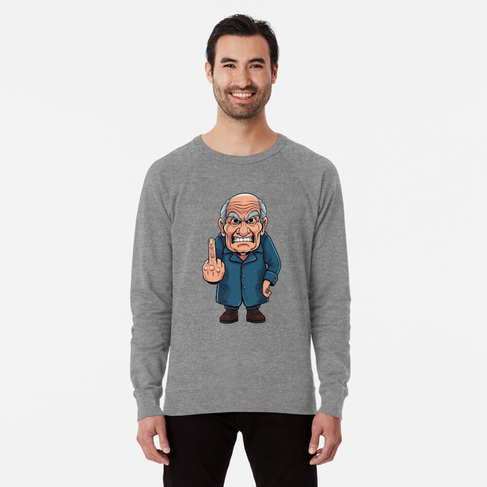 "grandpa middle finger" Sticker by HolaJosephina | Redbubble