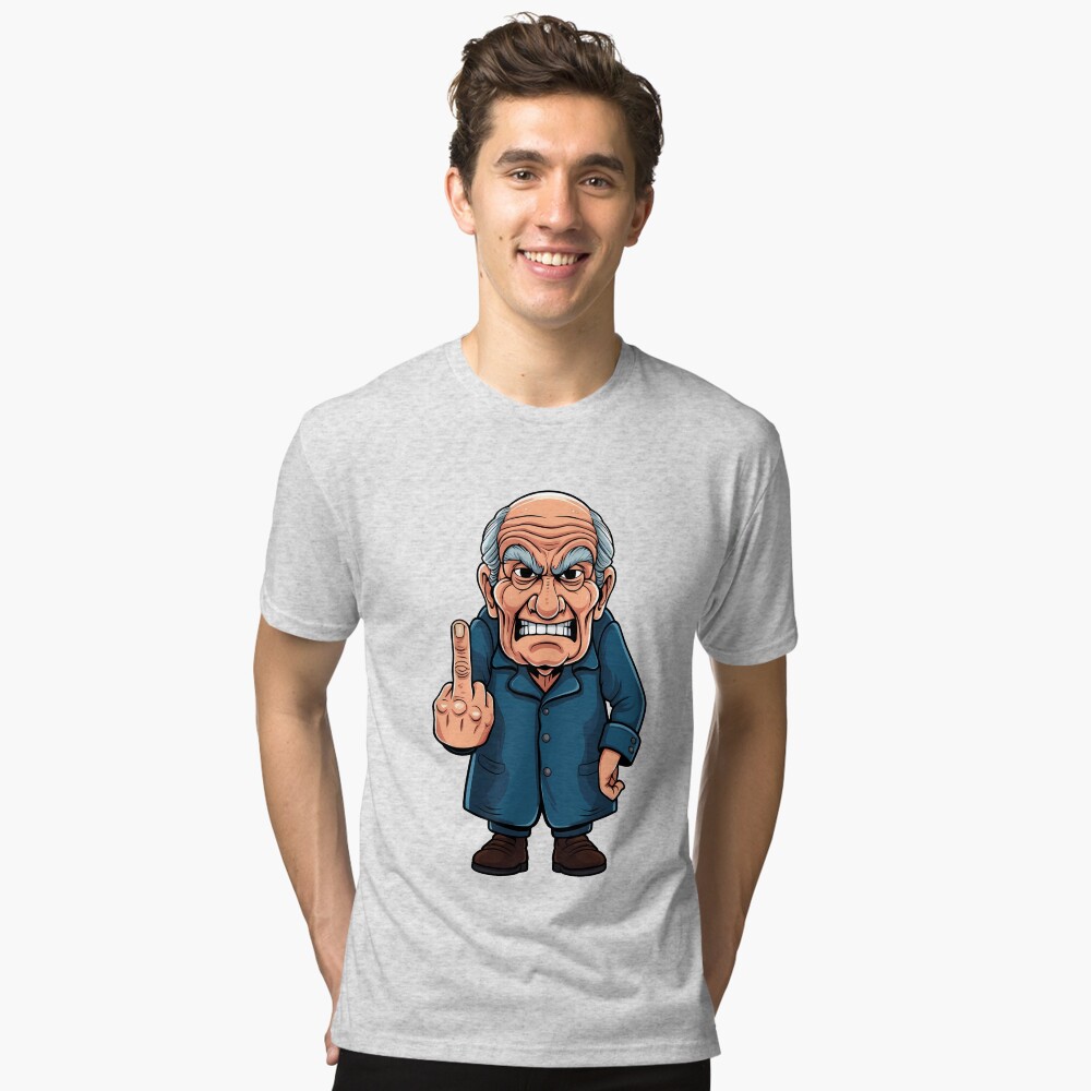 "grandpa middle finger" Sticker by HolaJosephina | Redbubble