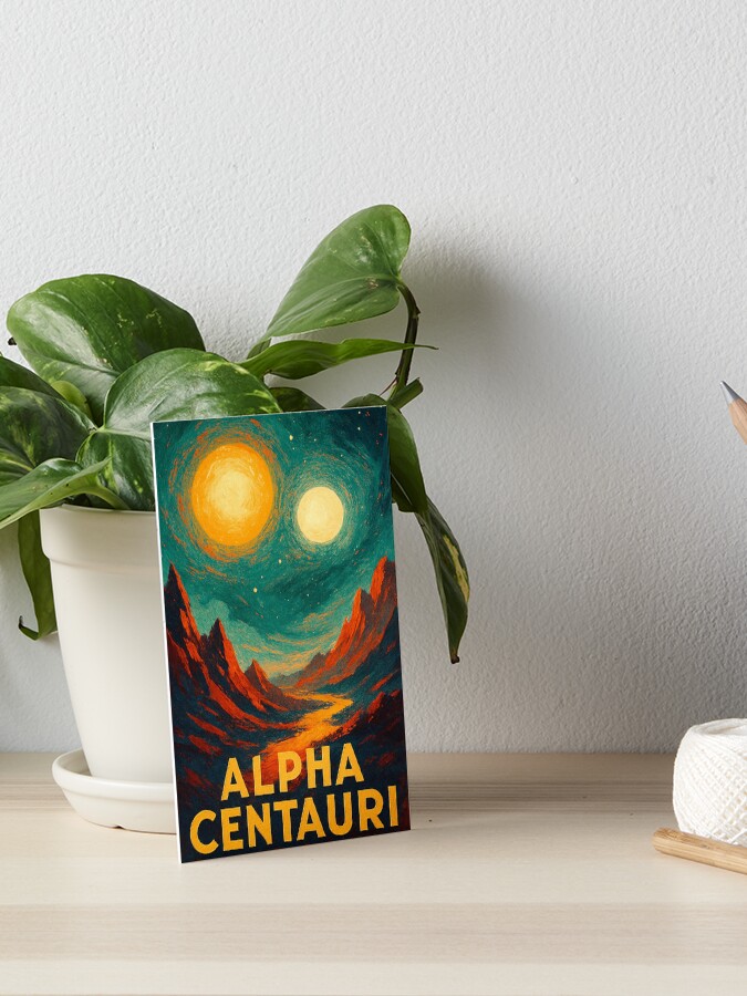 "Alpha Centauri Twin Suns over Martian Canyon" Art Board Print for Sale ...