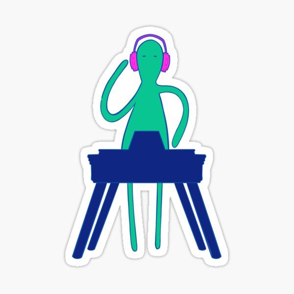 "Alien DJ" Sticker for Sale by Milliweighs | Redbubble
