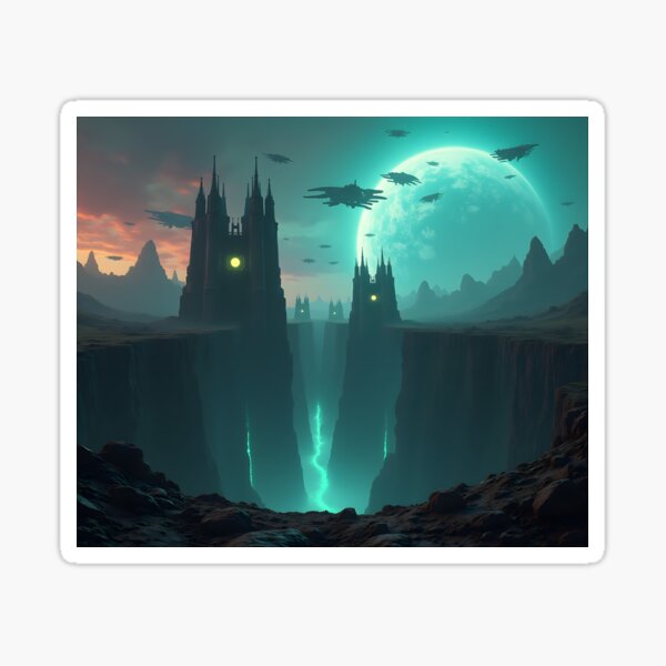 "The Abyssal Citadel" Sticker for Sale by AlienInkvasion | Redbubble