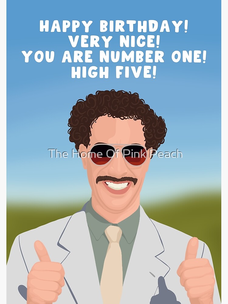 "Funny, Cheeky Birthday Card - For Her - For Him - Borat - High Five ...