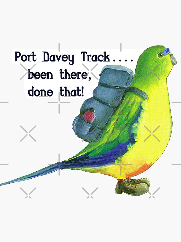"Sticker & badge - Port Davey Track" Sticker for Sale by Friends-of-OBP ...
