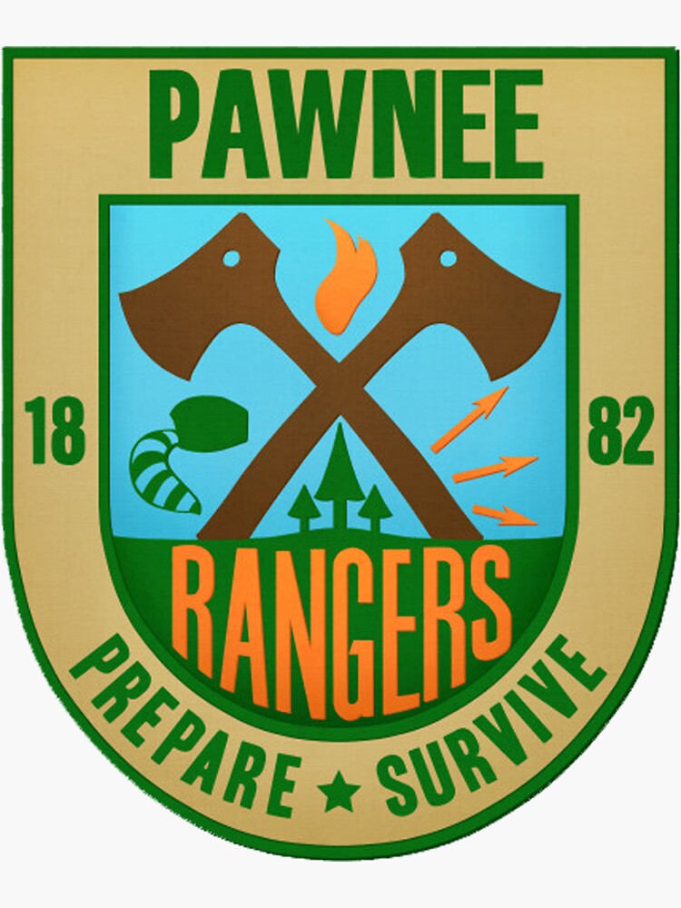 "Pawnee Rangers | Parks and Recreation" Sticker for Sale by PaulyH ...