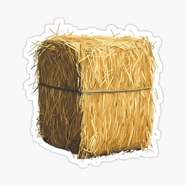 "Farmcore Aesthetic: Rustic Hay Bale" Sticker for Sale by bapupa ...