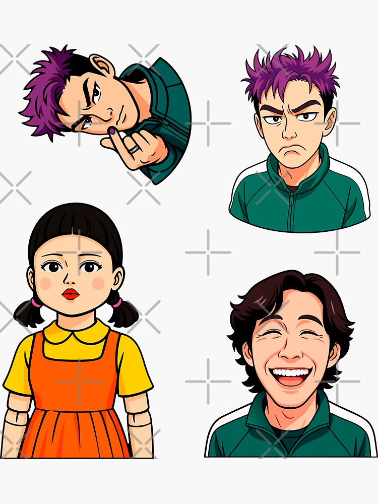 "Netflix Squid Game Thanos Young-hee Seong Gi-hun" Sticker for Sale by ...