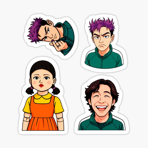 "Netflix Squid Game Thanos Young-hee Seong Gi-hun" Sticker for Sale by ...