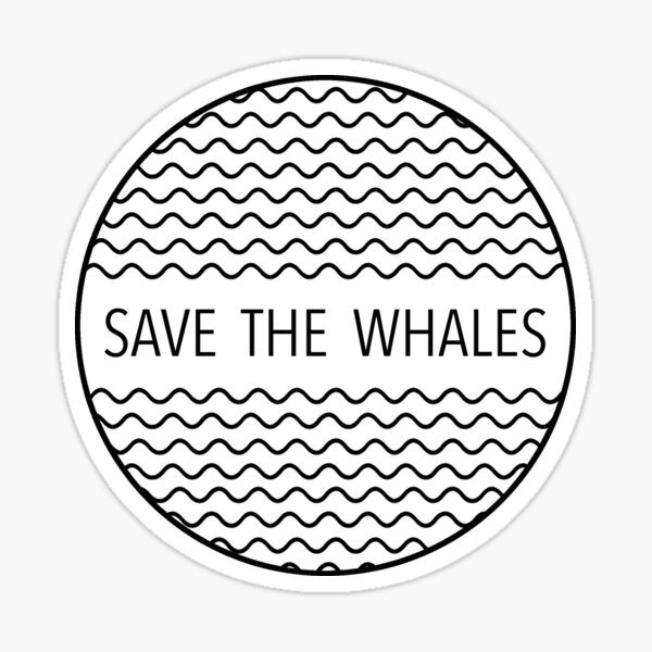 "Save the whales" Sticker by alexabay | Redbubble
