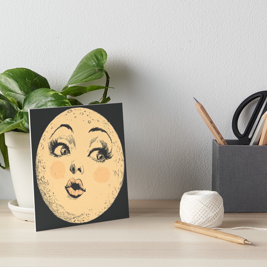 "Sassy Vintage Moon Face" Sticker for Sale by RoseoftheWild | Redbubble