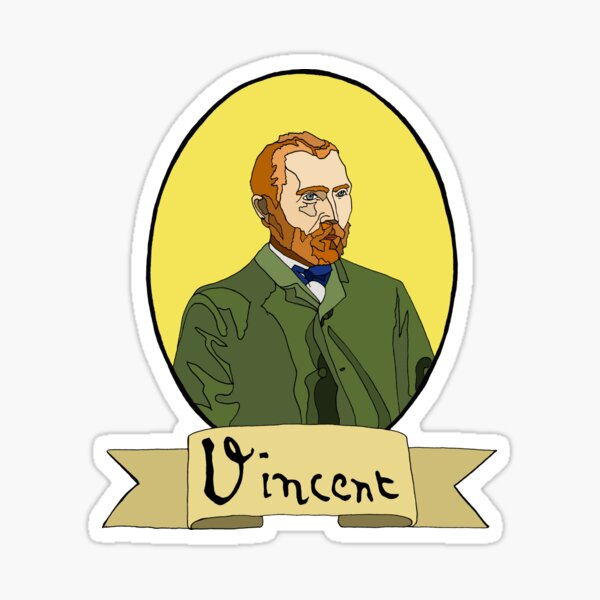 "Vincent" Sticker for Sale by Whatsapooka | Redbubble