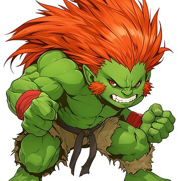 "Blanka Street Fighter: The Electric Beast" Sticker for Sale by bapupa ...